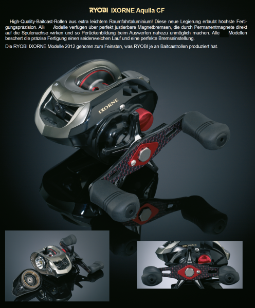 Ryobi Ixorne Aquila CF LH Multirolle Baitcaster - Linkshand Rolle | eBay
